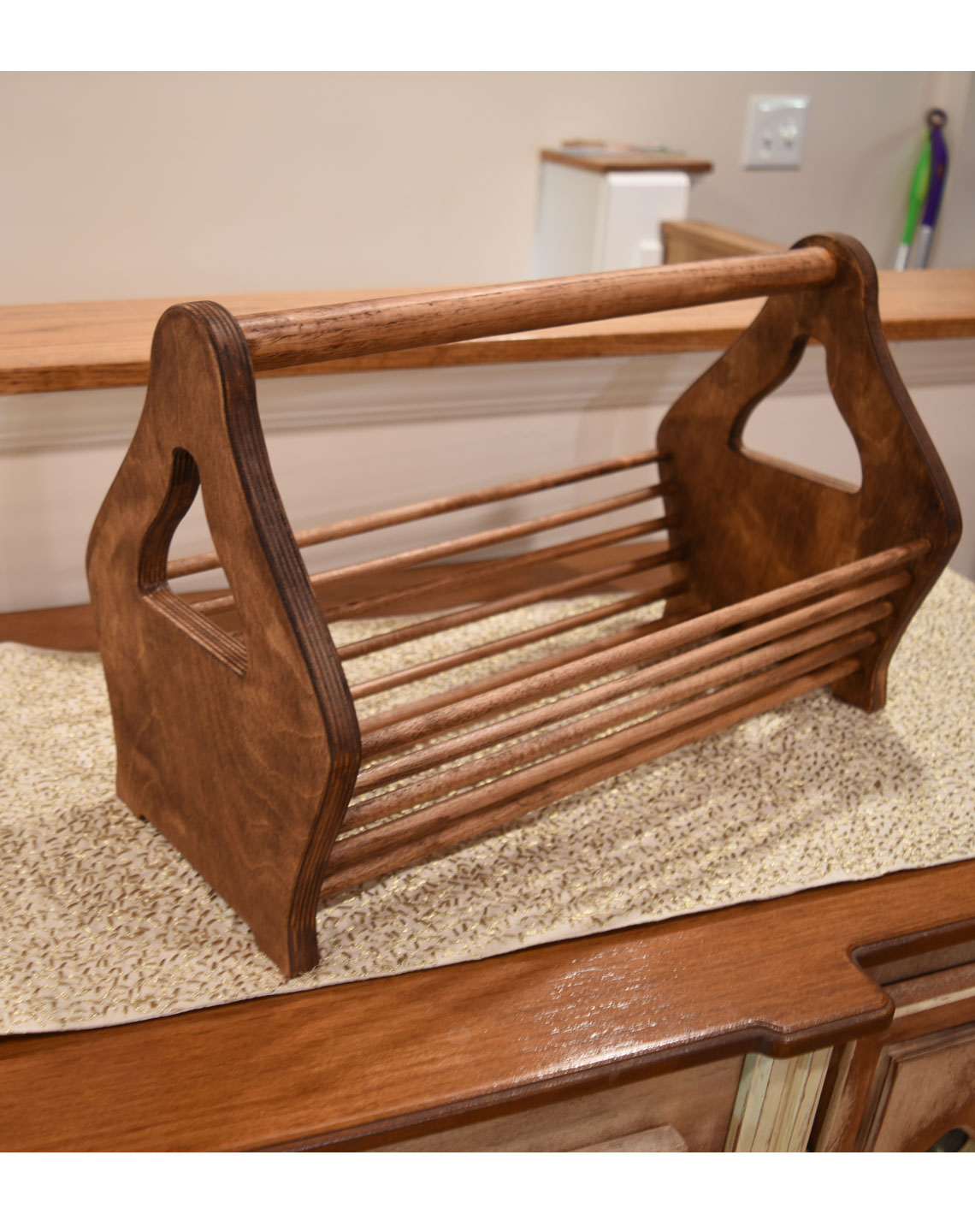 Counter Wooden Racks - Wooden Caddy, Fruit Storage Basket, Kitchen Food ...