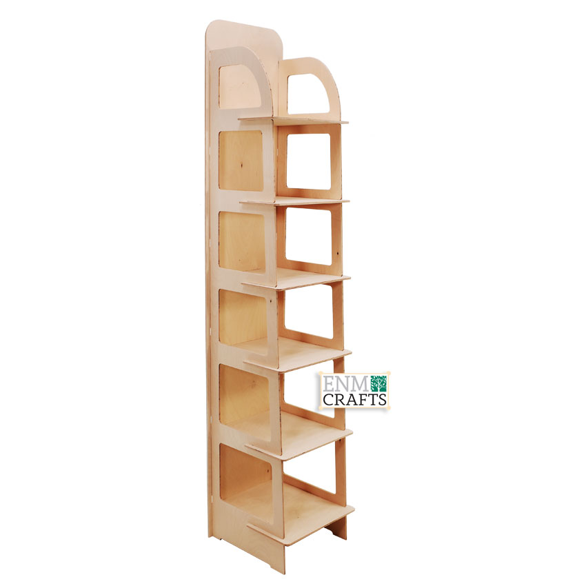 Floor Wooden Display Racks - Floor Display Rack, 6 Tier Retail Display ...